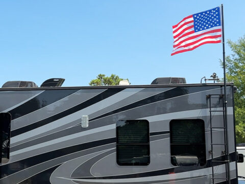 Our RV Flag Pole Setup (All Black Edition)