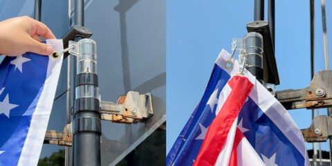 Our RV Flag Pole Setup (All Black Edition)
